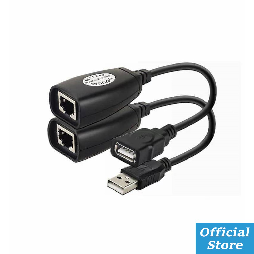 USB EXTENDER cable Extension To Rj45 50m USB 2.0 Male To Female CAT6 ...