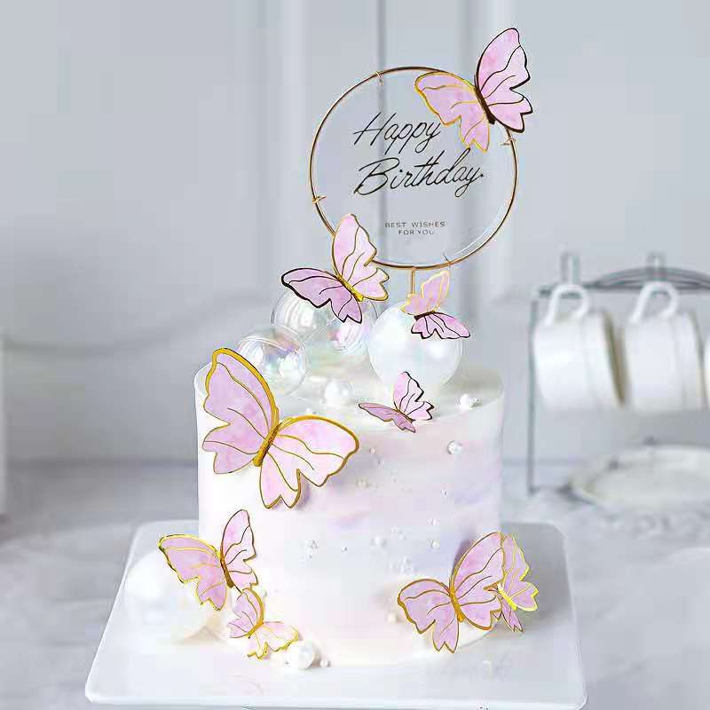 Butterfly cake topper set/ 蝴蝶蛋糕装饰插件 | Shopee Malaysia