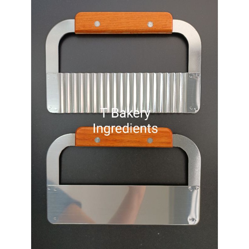 Wooden Handle Stainless Steel Cutter Kayu Pemotong Kuih Besi Potong ...