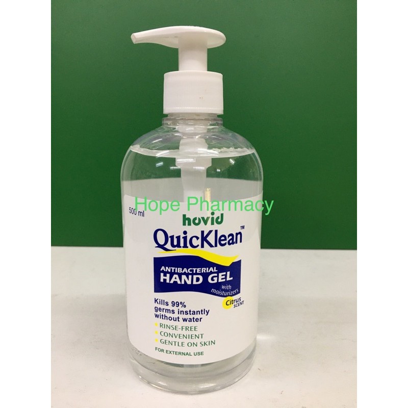 Hovid QuicKlean Antibacterial Hand Gel 500ml | Shopee Malaysia
