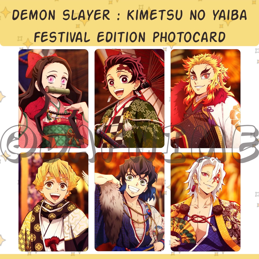 DEMON SLAYER KIMETSU NO YAIBA FESTIVAL EDITION PHOTOCARD ANIME | Shopee ...