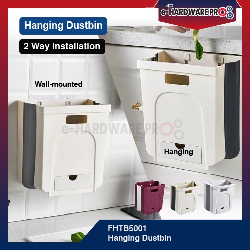 Hanging Dustbin Kitchen Hanging Trash Bin on Kitchen Cabinet Door ...