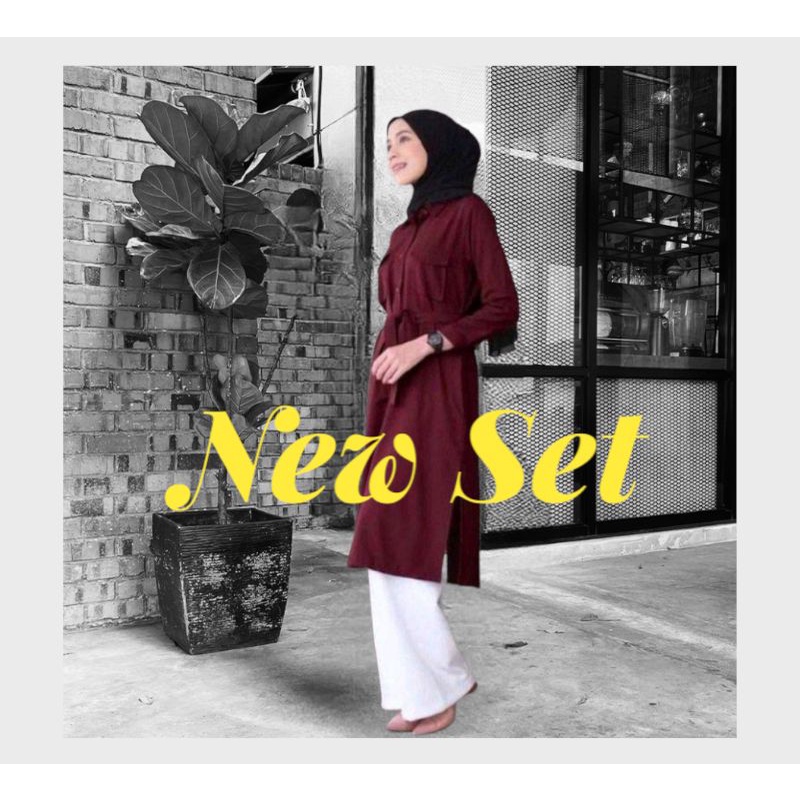 MURAHWHOLESALE SET BAJU DAN SELUAR MUSLIMAH 2 IN 1 HIJAB READY STOCK ...