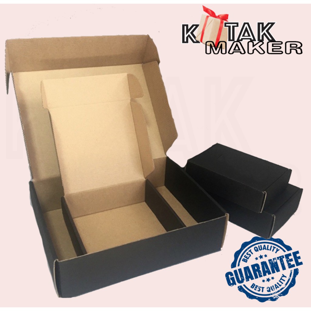 🔥🔥Malaysia Ready Stock🔥🔥Black Craft Paper Gift Box Matte Black Box ...