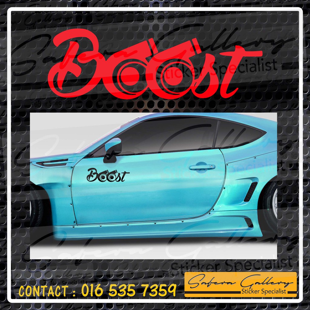 sticker kereta boost turbo car sticker design car decals sticker bodu ...