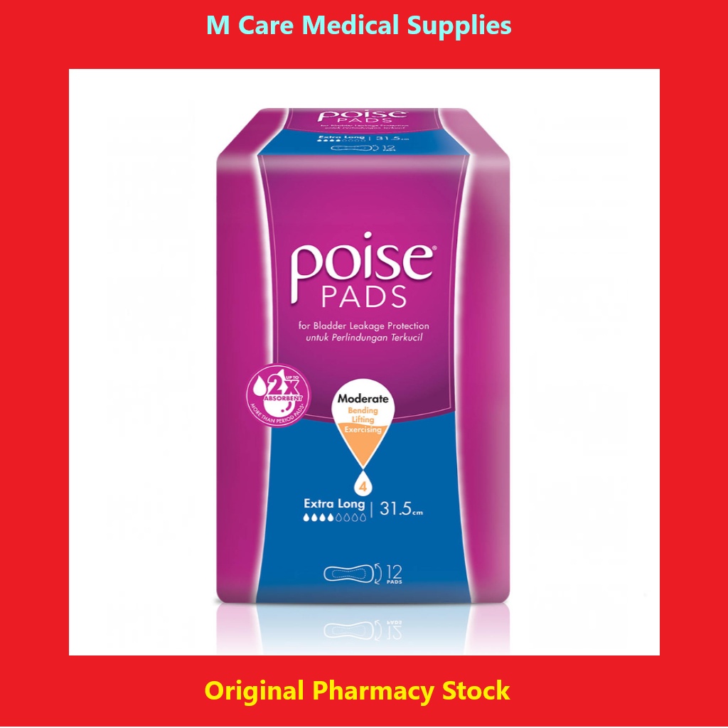 Poise Pads Extra Long 31.5cm 12s (Prevent Urine Leakage) | Shopee Malaysia
