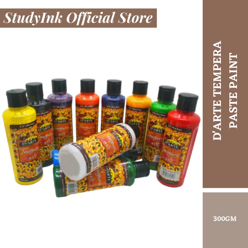 D'ARTE TEMPERA PASTE COLORED PASTE 300GM HIGH PIGMENT [PER BOTTLE ...