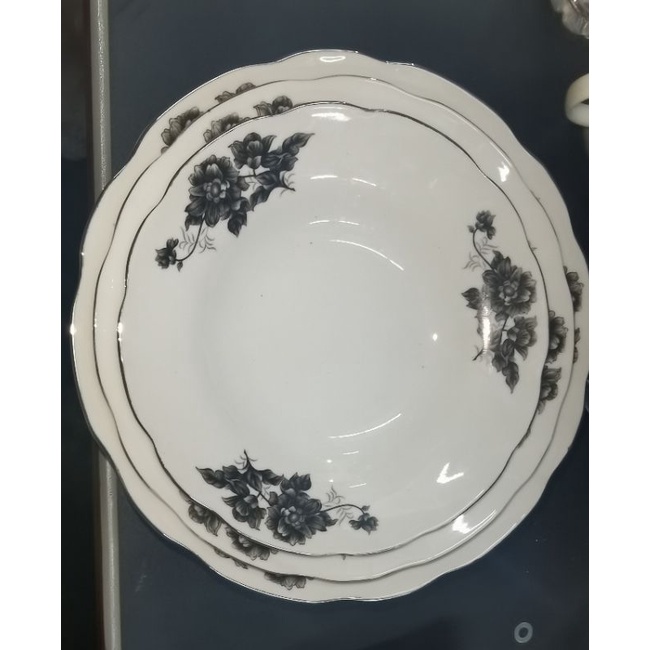 Pinggan&mangkuk seramit Bunga hitam😍pinggan lama 🥰pinggan kaca😄pinggan ...