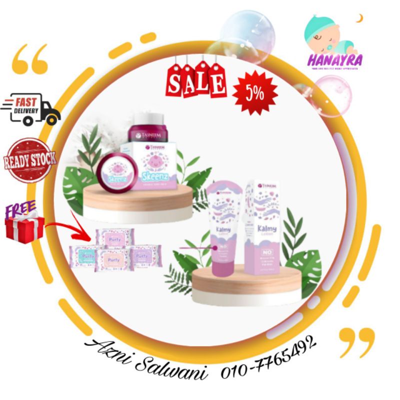 RUAM/ ECZEMA/ ELERGIK/ KULIT KERING | Set Kulit Baby Sihat Tasneem ...