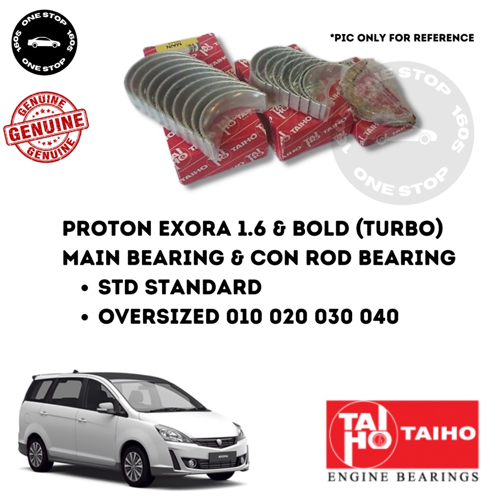 PROTON EXORA 1.6 & BOLD (TURBO) TAIHO JAPAN MAIN BEARING CON ROD ...