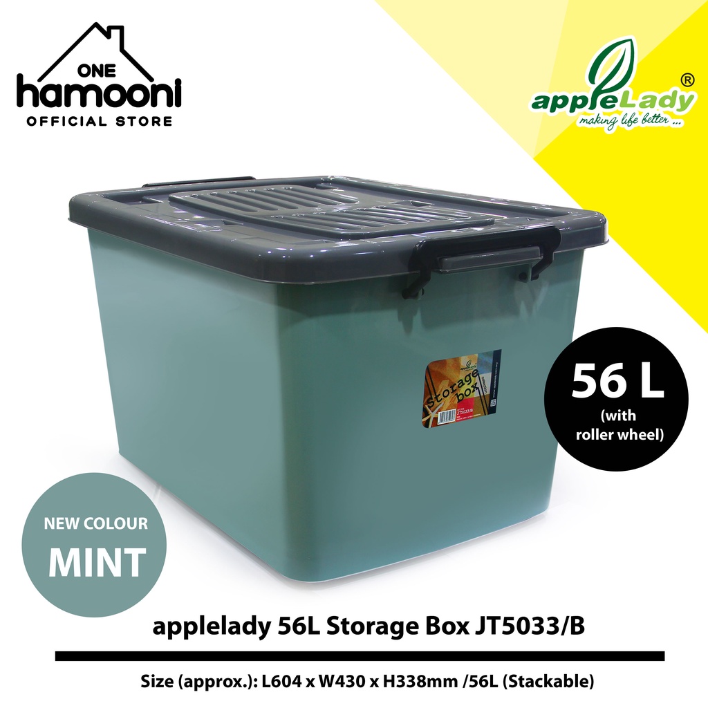 [PROMO]Applelady 56L Heavy Duty Storage Box with wheels/Transparent ...