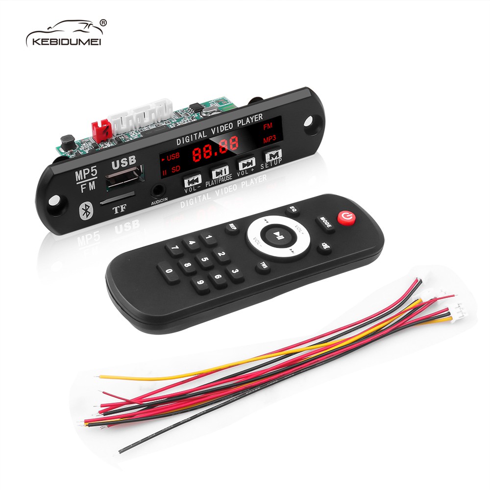 KEBIDUMEI MP5 Decoder Board 5V 12V Wireless Bluetooth Audio Video ...