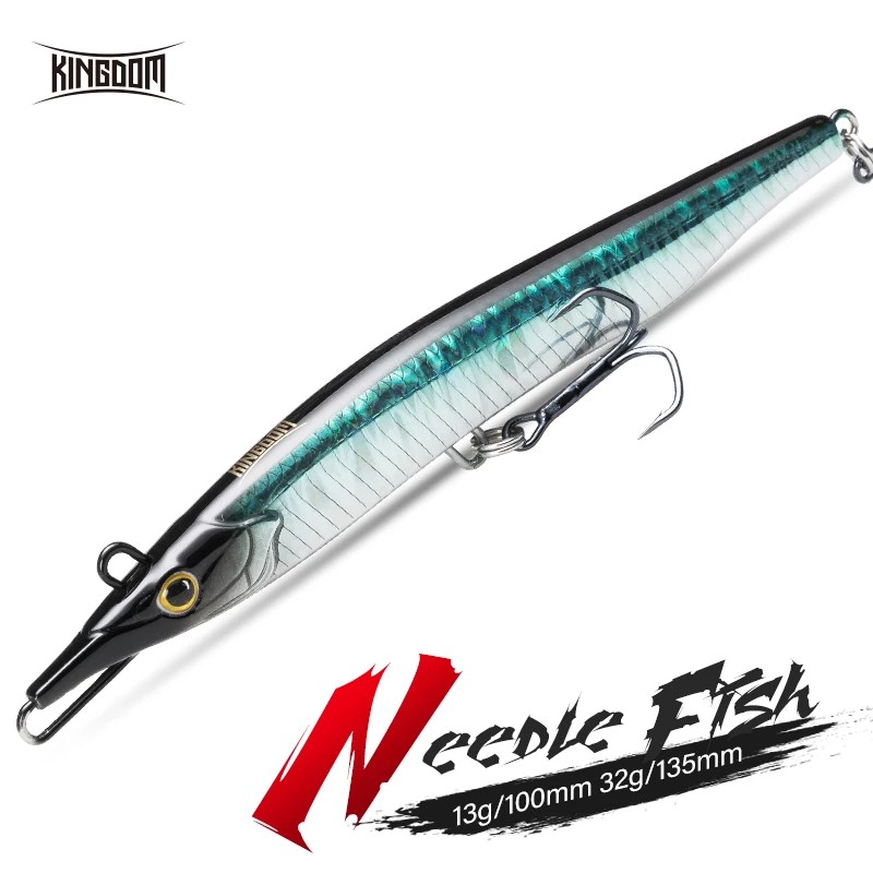 Kingdom Needle Fish Pencil Fishing Lures (100mm x 13g/135mm x 32g ...