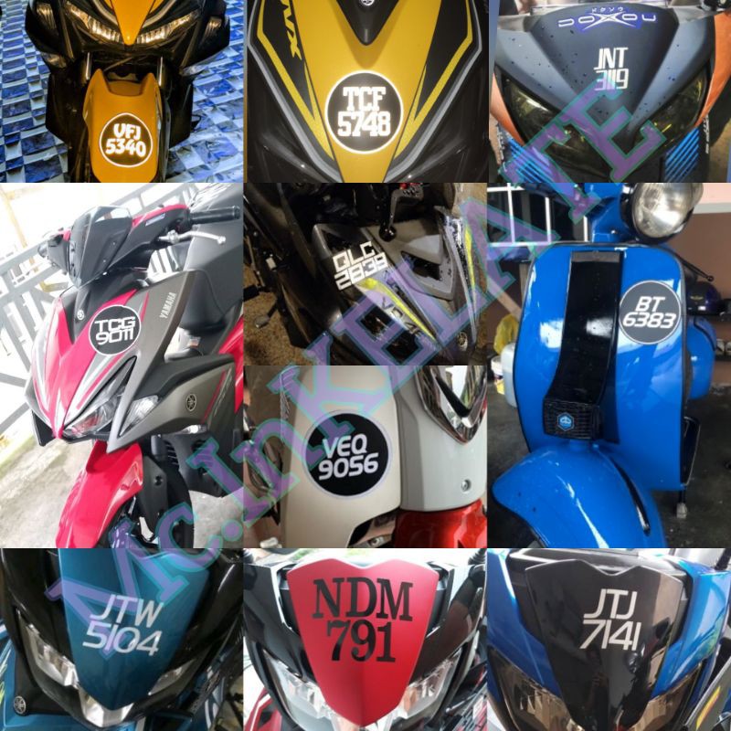Number Plate Sticker Depan Pelbagai Bentuk - Plat Motor, Nombor Plat ...