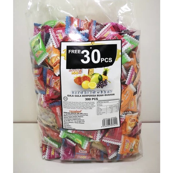 Lot100 Assorted Candy 300pcs/ASSORTED FRUIT CANDY / Lot 100 /Lot 100 ...