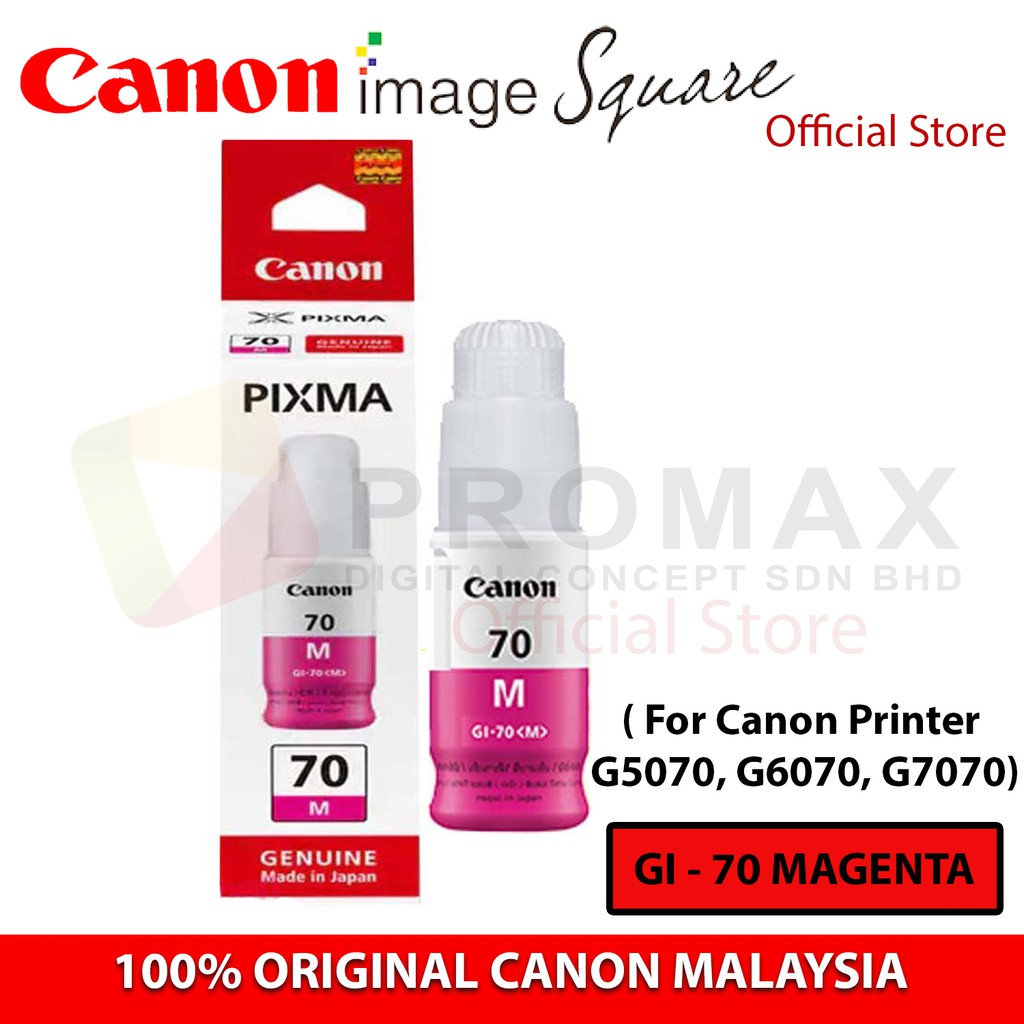 Canon GI-70 Bottle Ink Black Cyan Magenta Yellow GI70 GI 70 for GM2070 ...