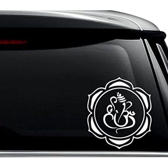 Hindu Om Ganesh Decal Sticker For Helmet, Car Windows/ Vinayagar car ...