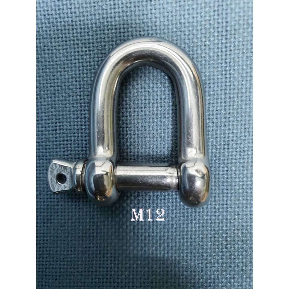 304# STAINLESS STEEL D SHACKLE ( M4,M5,M6,M8,M10,M12,M16 ) | Shopee ...
