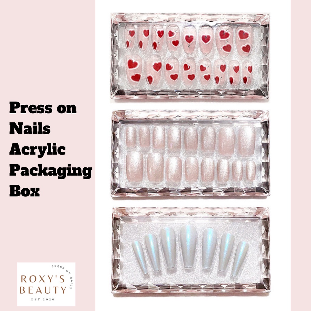 Press on Nails Acrylic Packaging Box | Shopee Malaysia