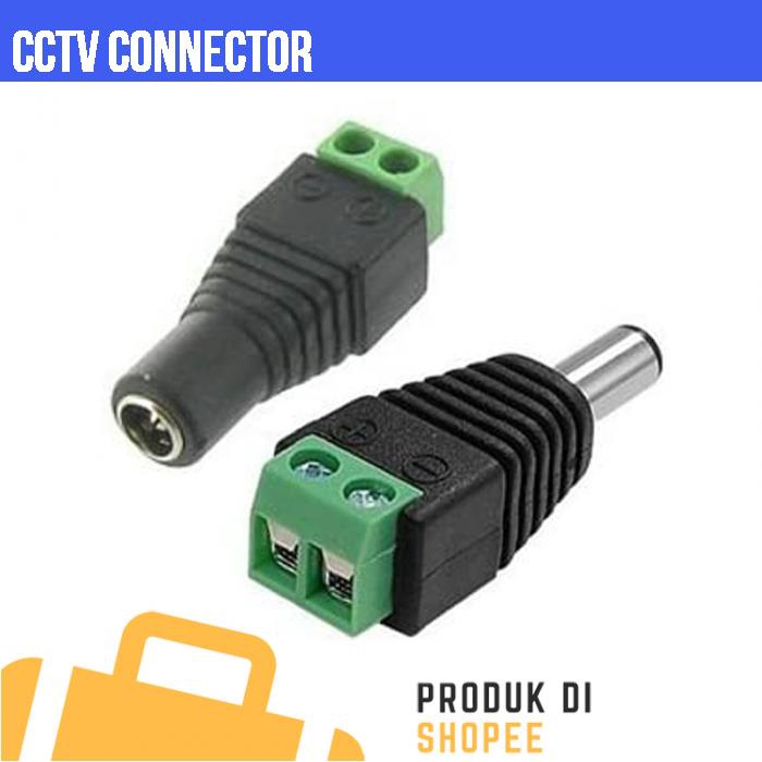 CCTV DC POWER Connector Plug MALE FEMALE / Easy Connect to Cable ...