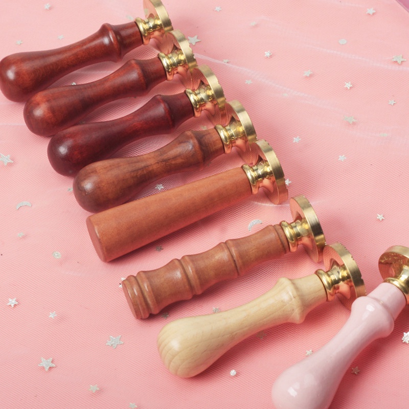 Retro Stamp Wooden Handle Antique Metal Sealing Handle Wedding ...