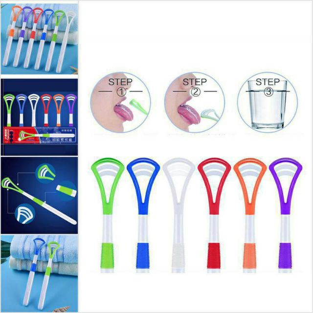 🇲🇾 Plastic Tongue Cleaner Scraper Dental Care Oral Hygiene Teeth ...