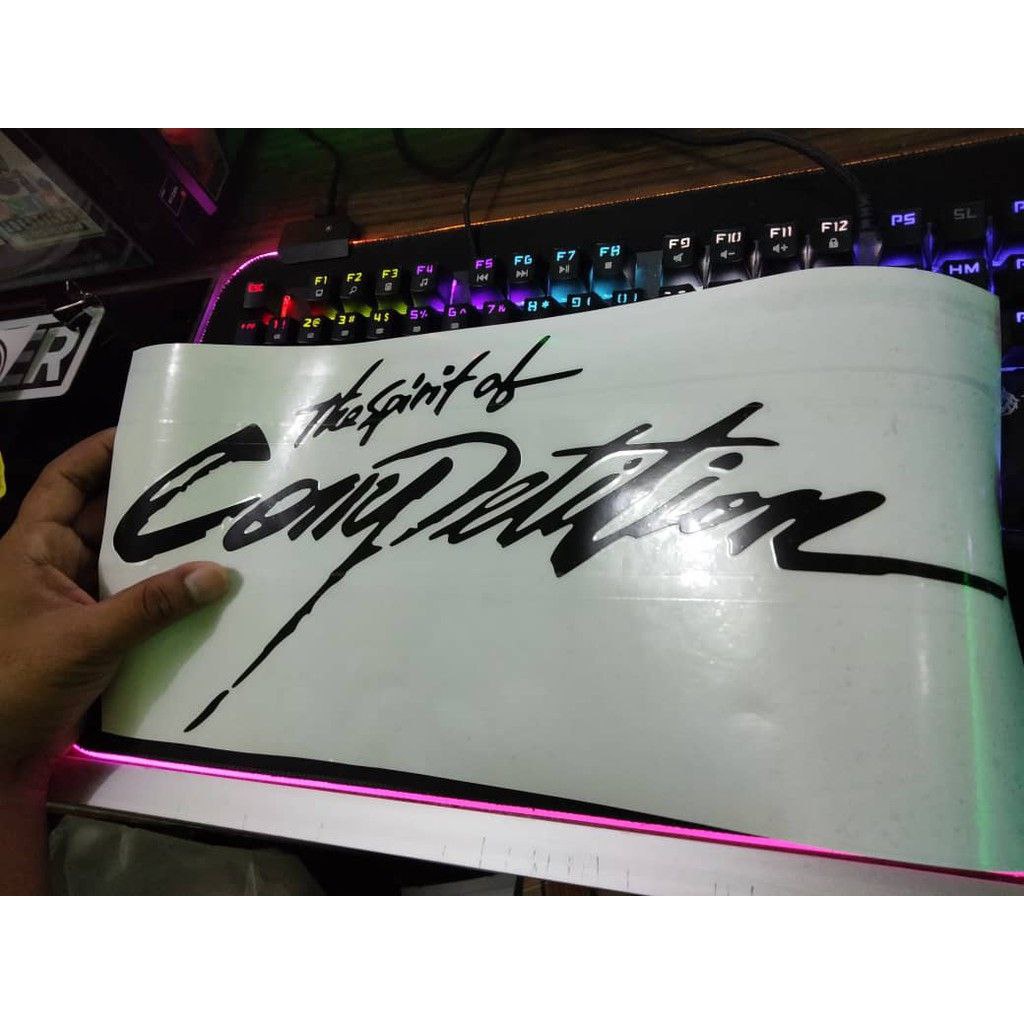 Sticker Bonet KeretaThe Spirit Of Competition. | Shopee Malaysia