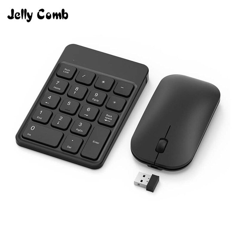 Jelly Comb 2.4GHz USB Numeric Keypad and Mouse Rechargeable Wireless ...