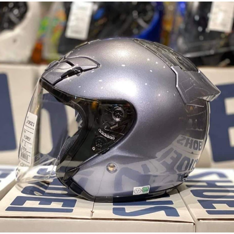 Helmet SHOEI JFORCE 3 / JF3 / Visor Shoei CJ1 (Matte Black / Blue ...