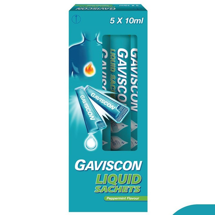 Gaviscon Original Liquid Sachets 5X10ml Peppermint Flavour | Shopee ...