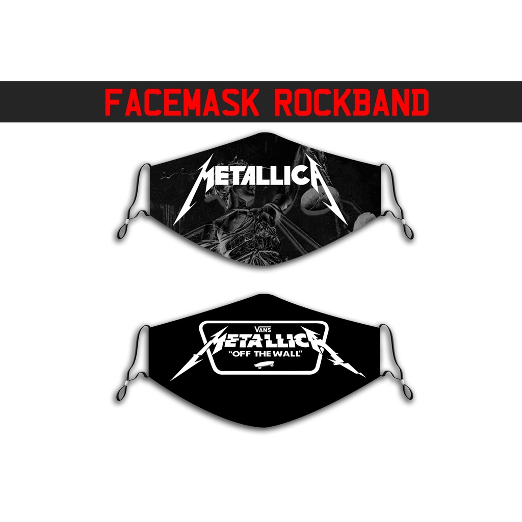 METALLICA X VANS FACE MASK ROCK BAND WASHABLE PELITUP MUKA ROCK BAND ...