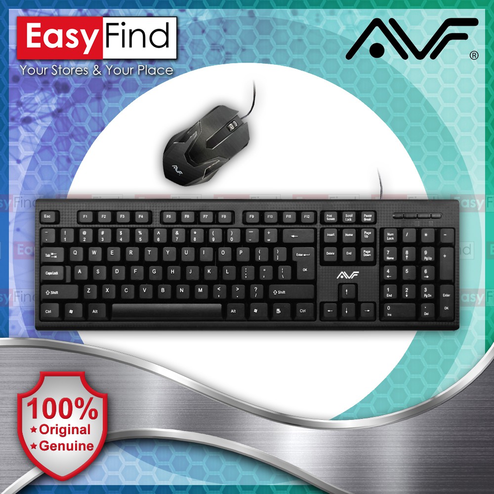 AVF AKM2020U Wired Keyboard & Mouse Combo USB | Shopee Malaysia