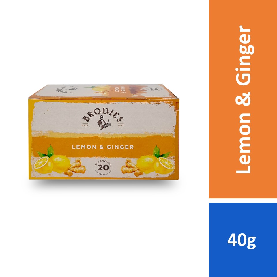 Brodies Lemon & Ginger Tea 2g x 20s | Shopee Malaysia