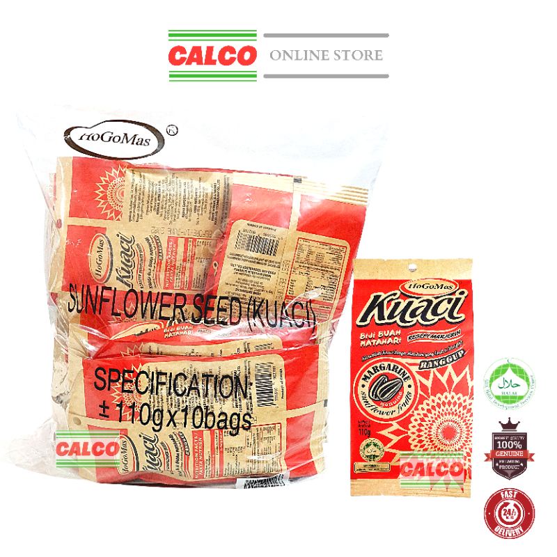 Hogomas Kuaci Biji Buah Matahari Marjerine Sunflower Seeds (110g x 10's ...