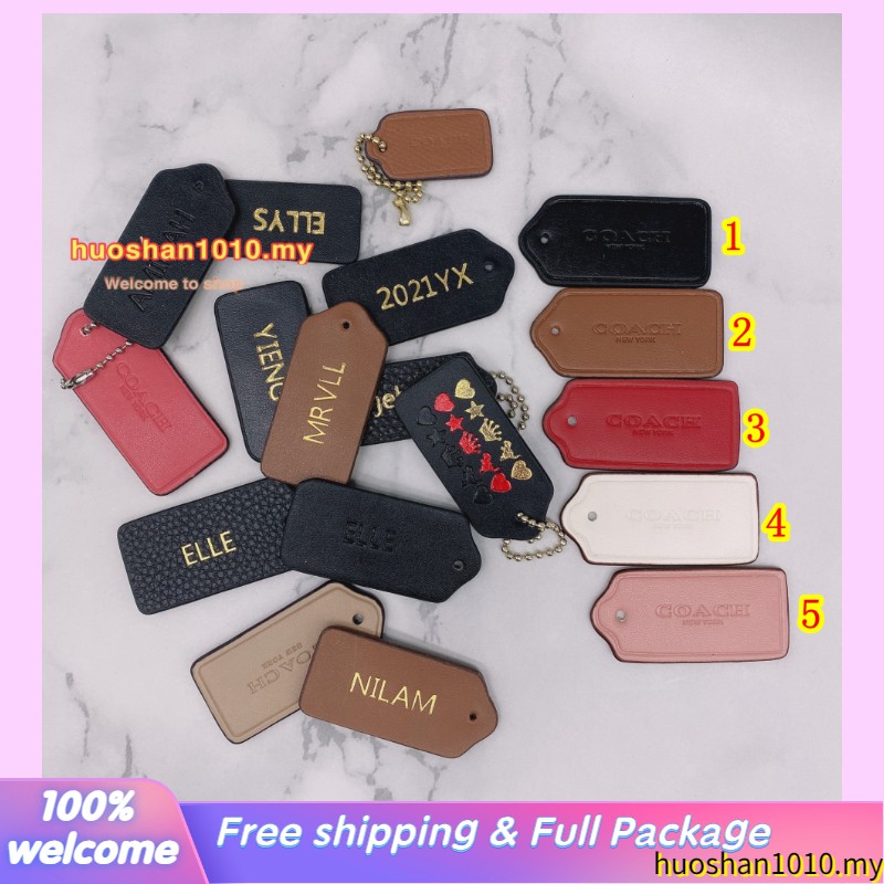 ORIGINAL ** NAME TAG engraving tag leather tag | Shopee Malaysia