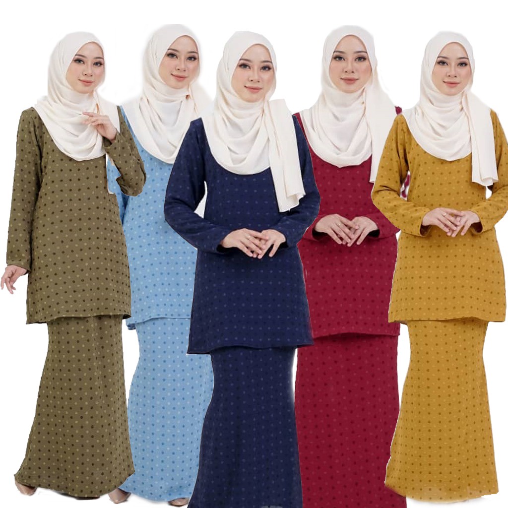 BAJU KURUNG TAK PAYAH GOSOK EMBROIDRY DOUBLE TON KURUNG MODERN | Shopee Malaysia