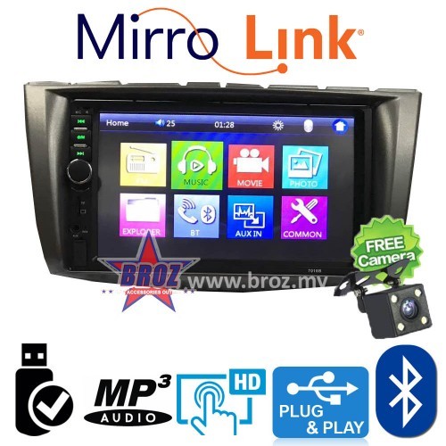 Persona Old Plug And Play OEM Mirror Link BT 7" USB MP5 Player With ...