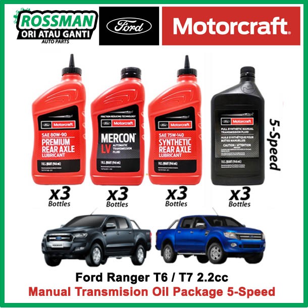 Original Ford Ranger T6 / T7 2.2cc Genuine Manual Transmission Gear Oil ...