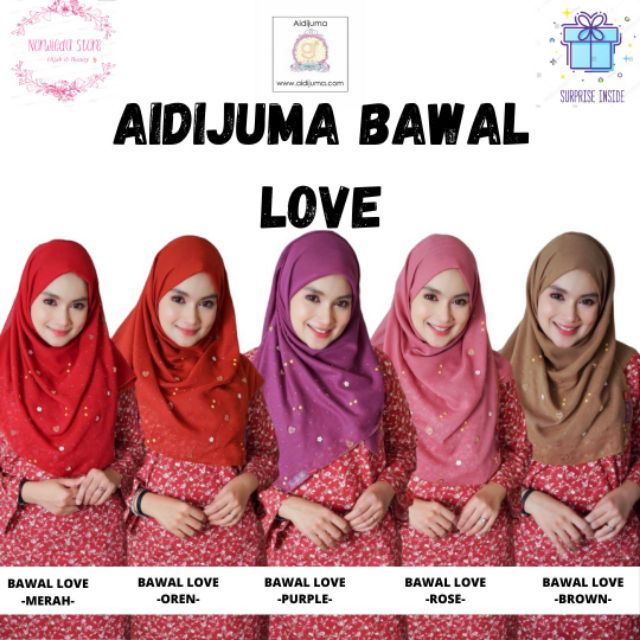 AIDIJUMA TUDUNG BAWAL STUDDED LOVE | Shopee Malaysia