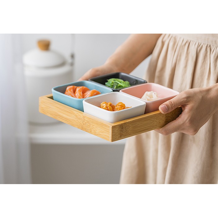 Ceramic bowl colourful nordic style snack side dish dessert plate ...