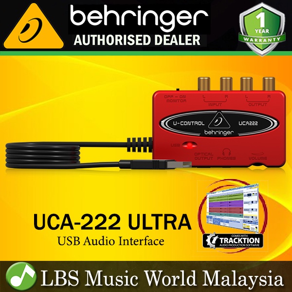 Behringer UCA-222 Ultra Low Latency 2 In 2 Out USB Audio Interface ...