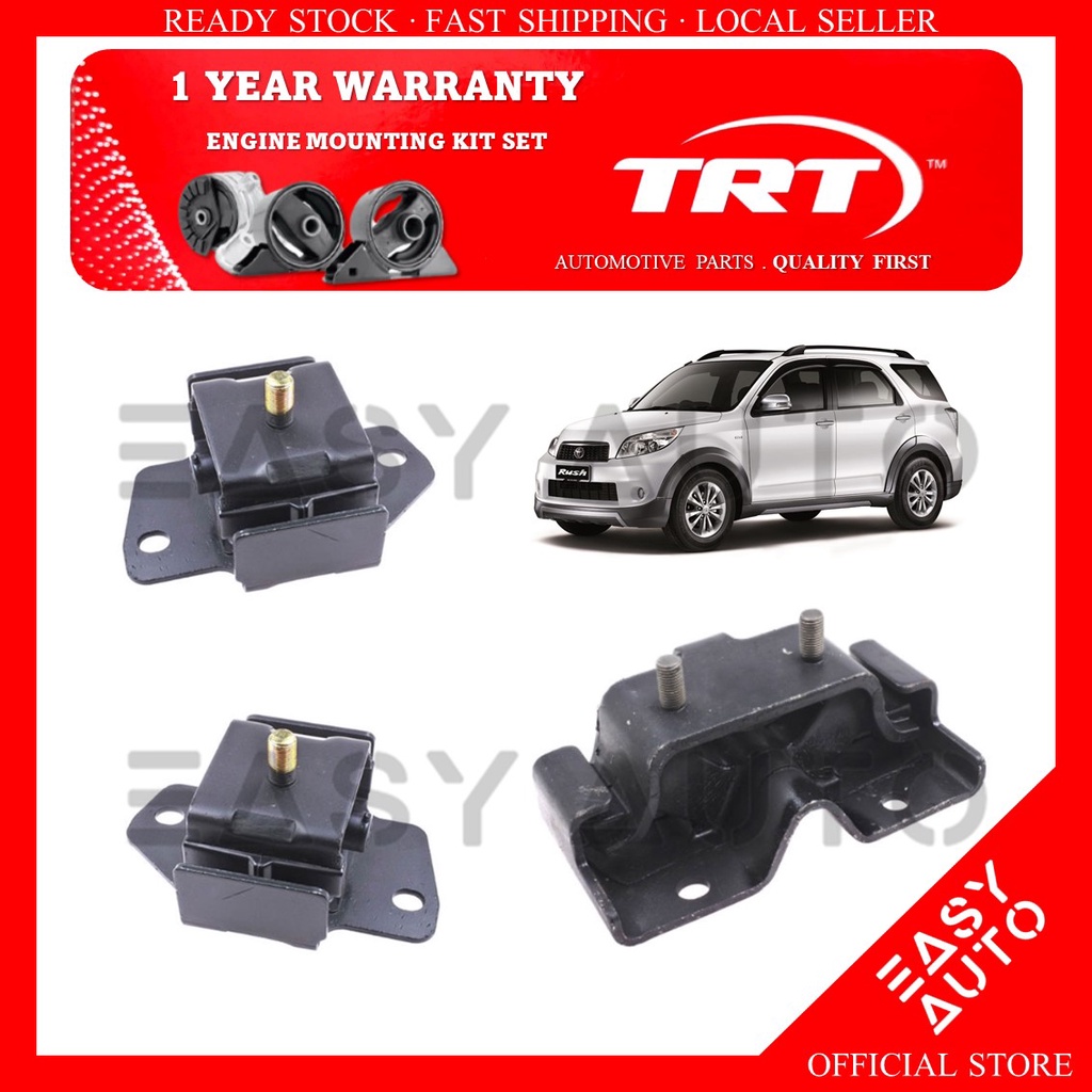 1 Year Warranty Toyota Rush F700 15cc Auto Manual 2008 2016 15 Trt Engine Mounting Set 