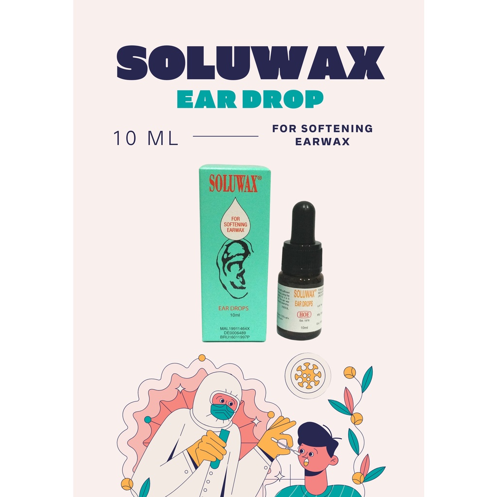 SOLUWAX EAR DROP [ FOR SOFTENING EARWAX ] 10 ML | Shopee Malaysia