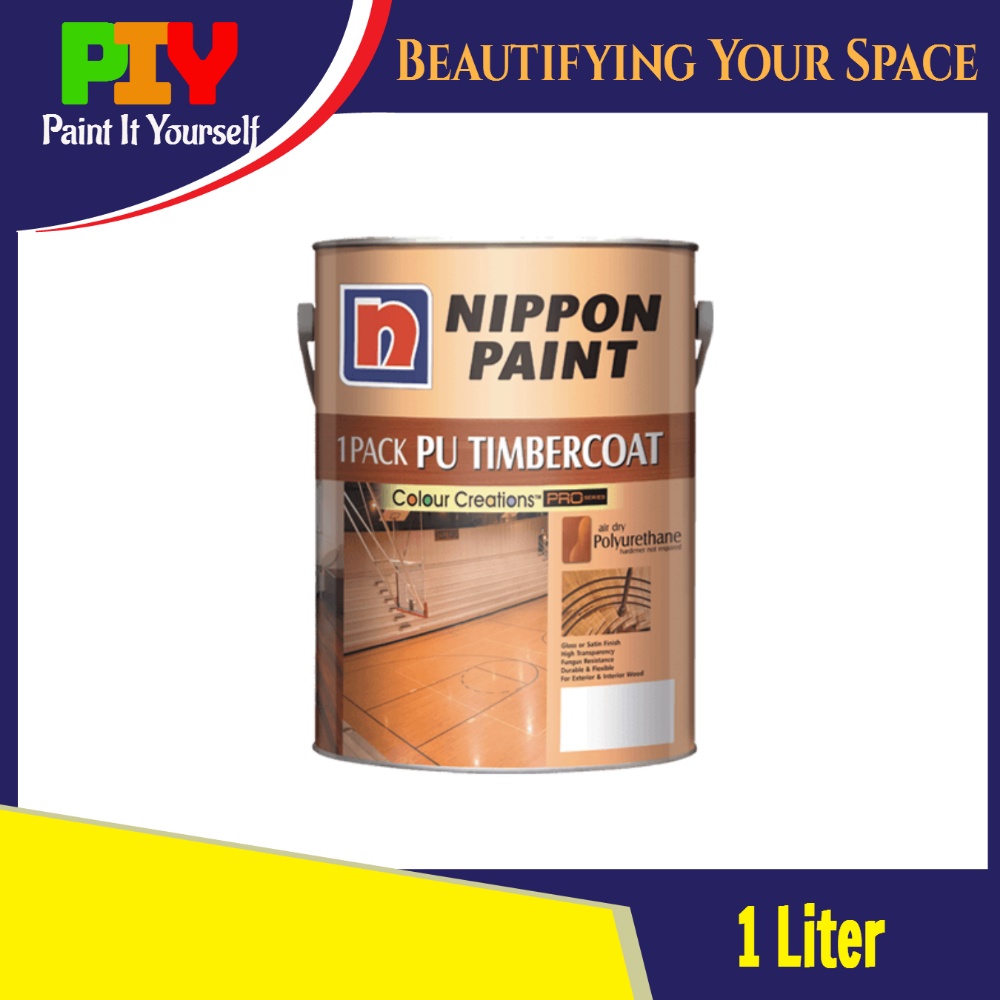 Nippon Paint 1 Pack PU Timbercoat Cat Varnish Tahan Lama 1L - 1 Liter ...