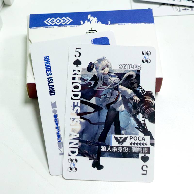Anime Cartoon Arknights Cosplay Board Game Cards Hardcover Poker Toy ...
