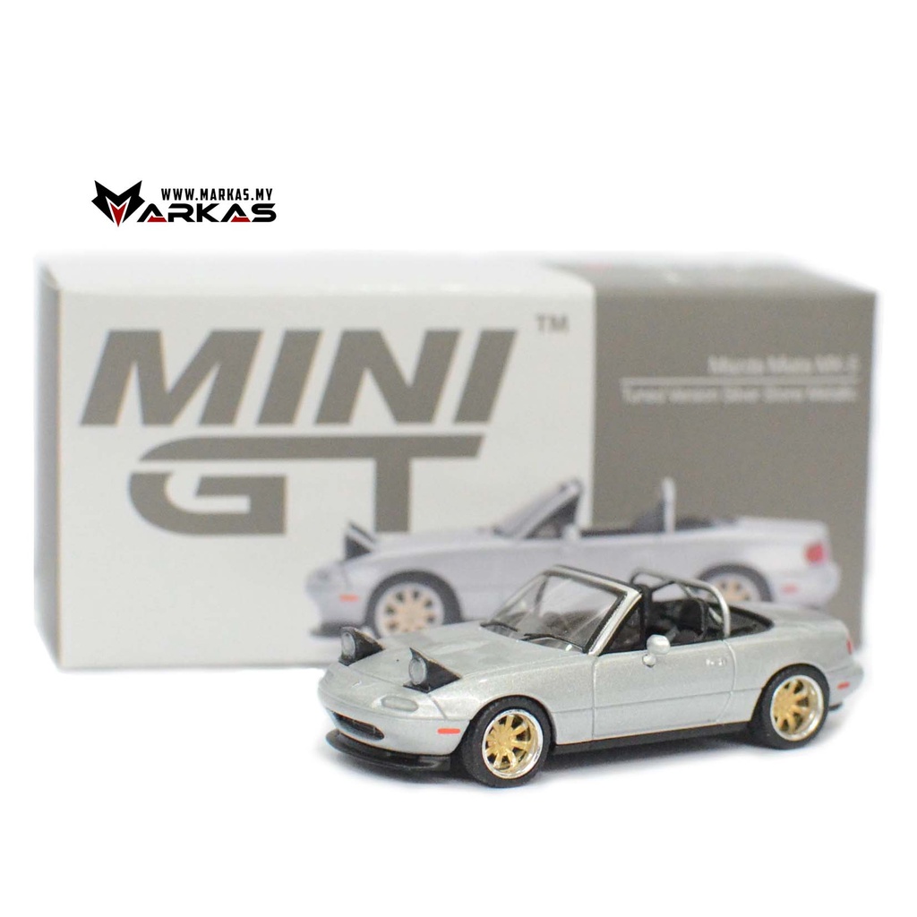 MINI GT 1/64 #407 MAZDA MIATA MX-5 (NA) TUNED VERSION SILVER STONE ...