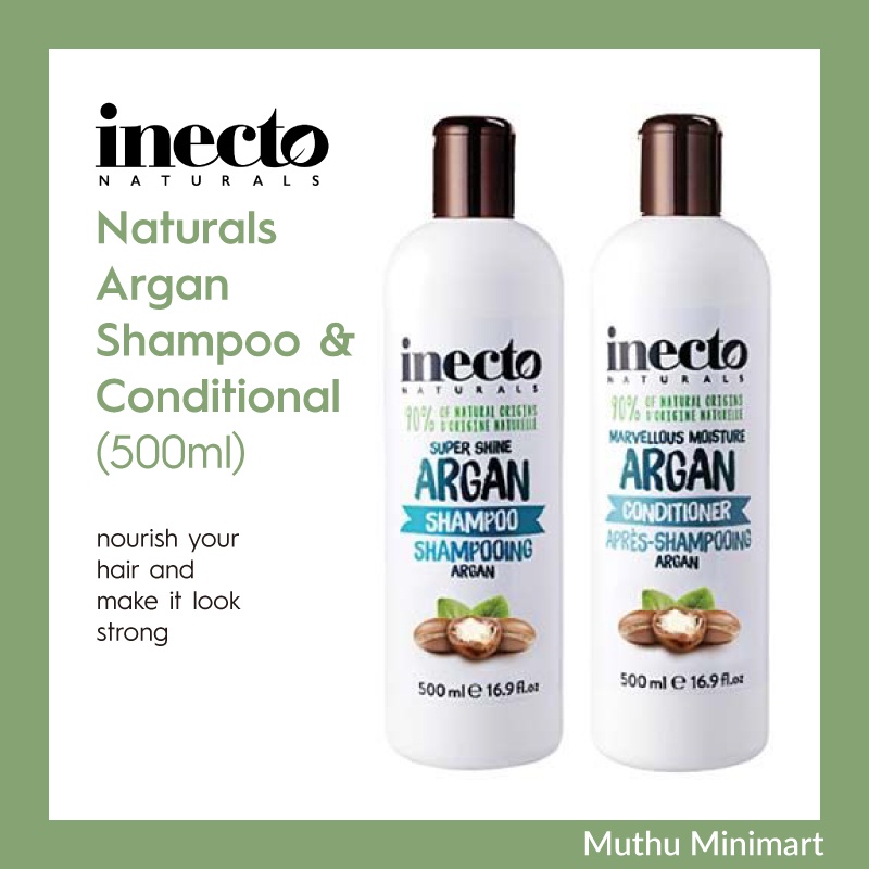 inecto | Naturals Argan Hair Shampoo & Hair Conditional (500ml ...
