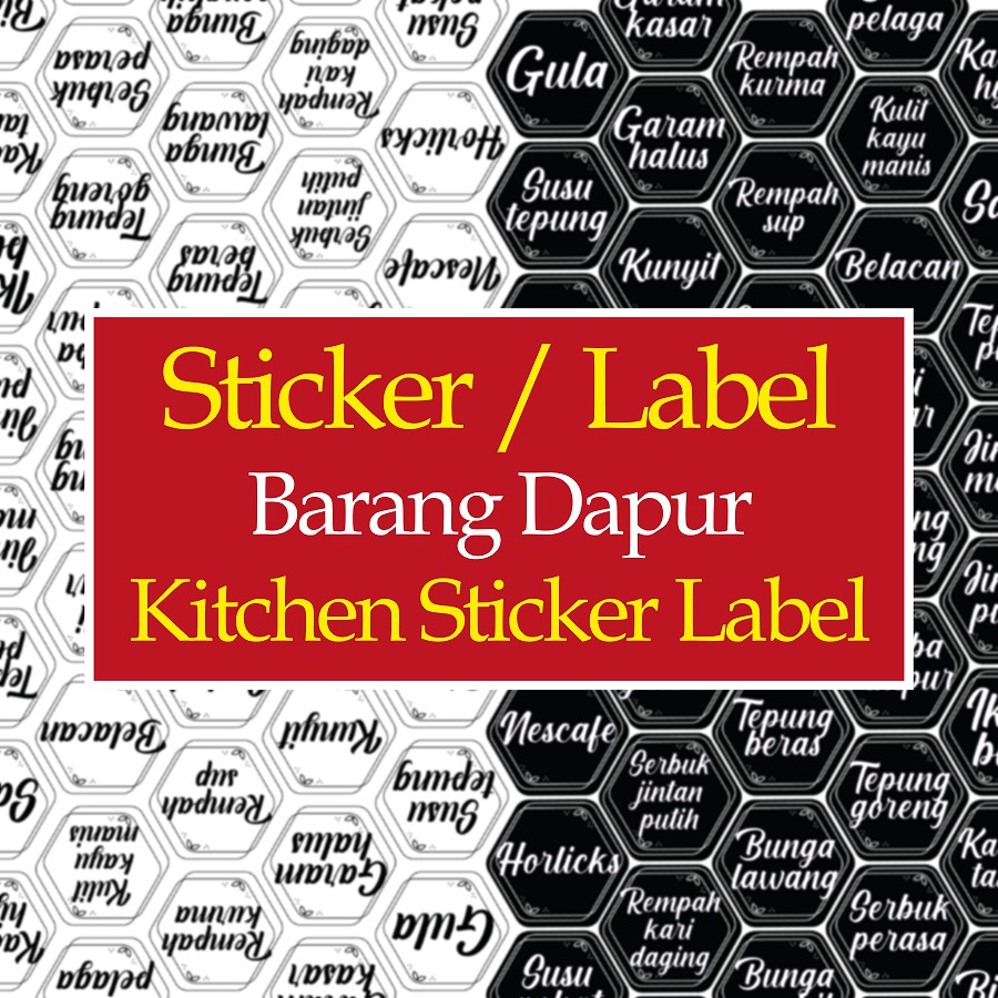 Sticker Label Barang Dapur Kitchen Label Sticker | Shopee Malaysia