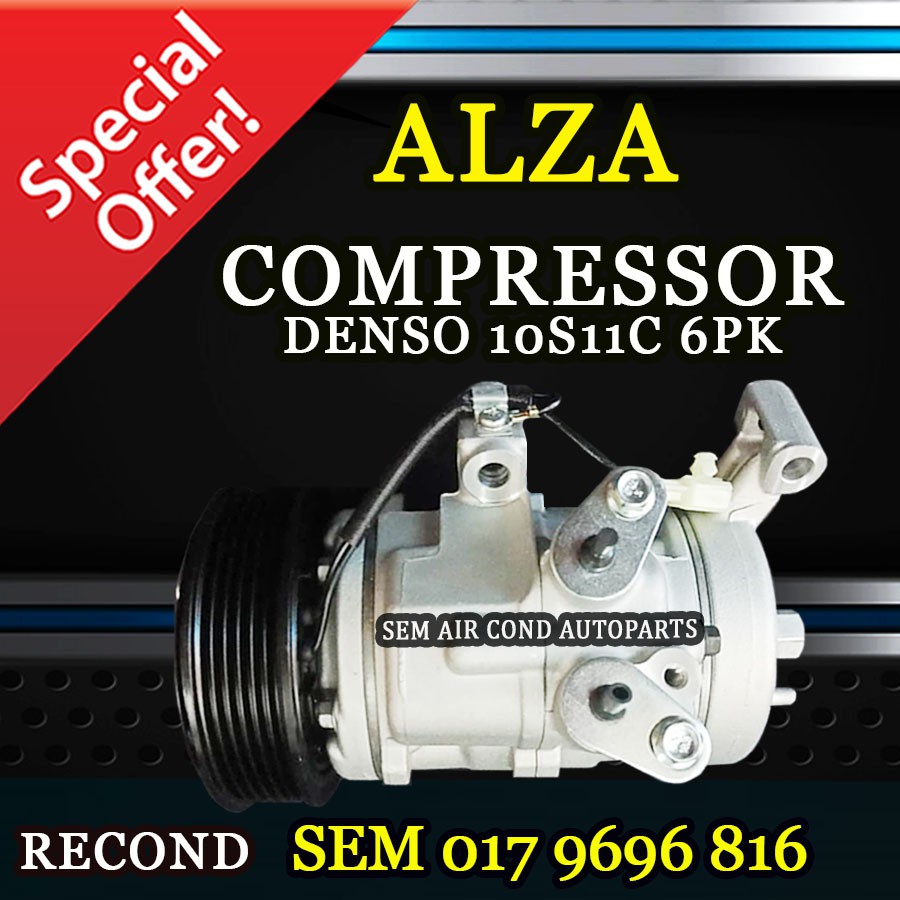 PERODUA ALZA 10S11C 6PK RECOND COMPRESSOR/ KOMPRESOR (CAR AIRCOND ...