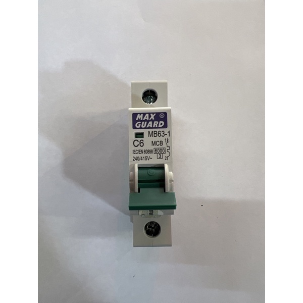 [SIRIM APPROVED] MAXGUARD MCB 1 POLE MCB 6A 10A 16A 20A 32A Miniature Circuit Breaker | Shopee ...